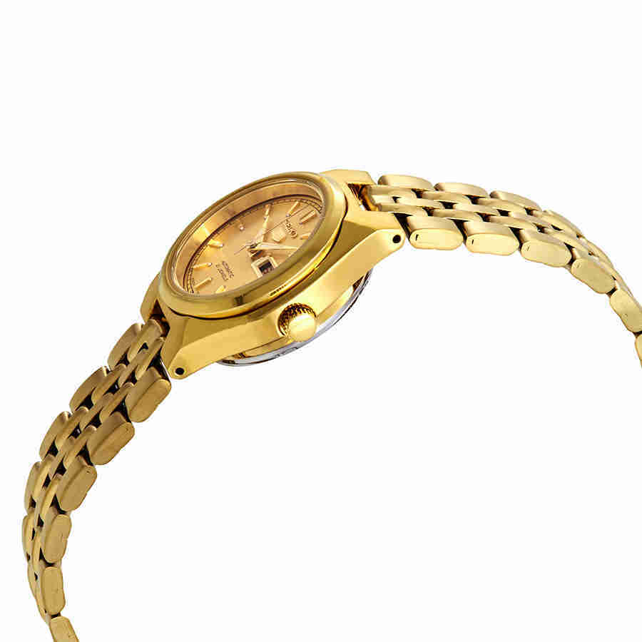 Seiko Series 5 Automatic Gold Dial Ladies Watch SYMA04 Seiko