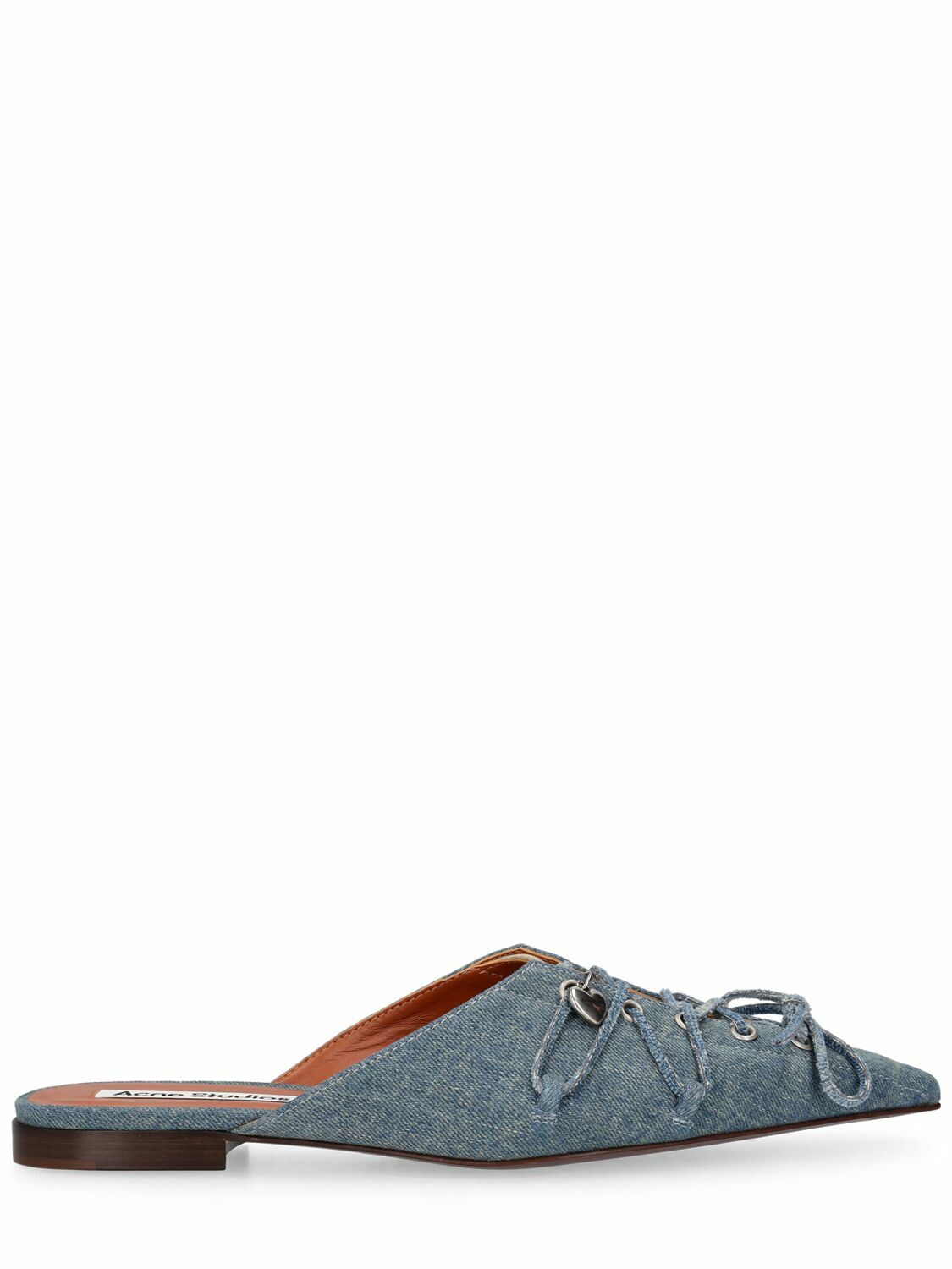 ACNE STUDIOS 10mm Bitten Denim Flat Mules Acne Studios