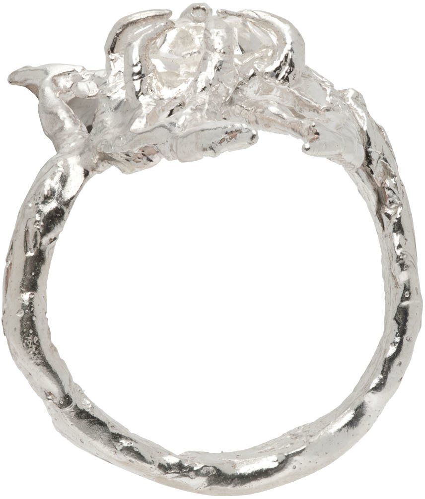 Harlot Hands SSENSE Exclusive Silver Spirit Ring Harlot Hands