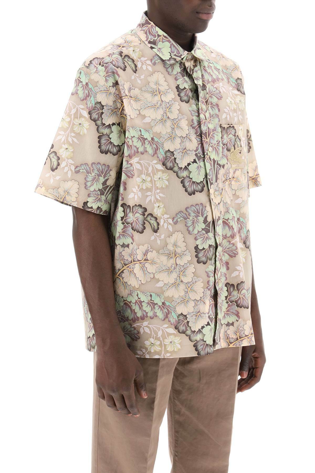 ETRO short-sleeved floral shirt Neutro Etro