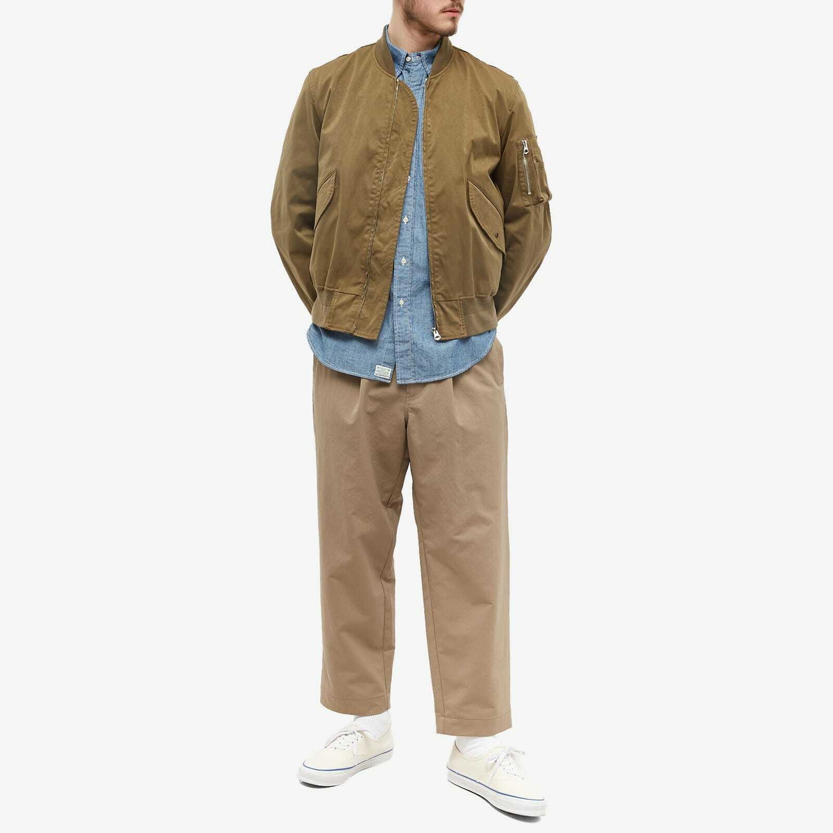 Ten C Men's Flight Jacket in Olive Ten C