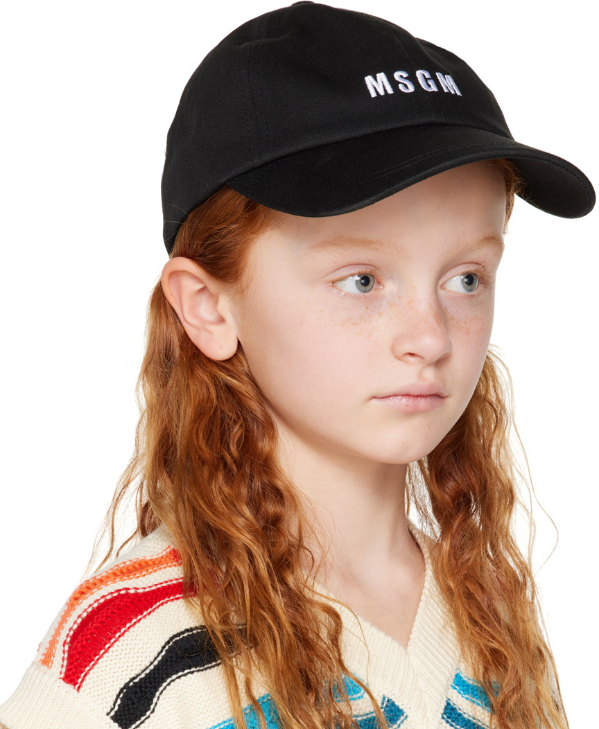 MSGM Kids Kids Black Logo Cap