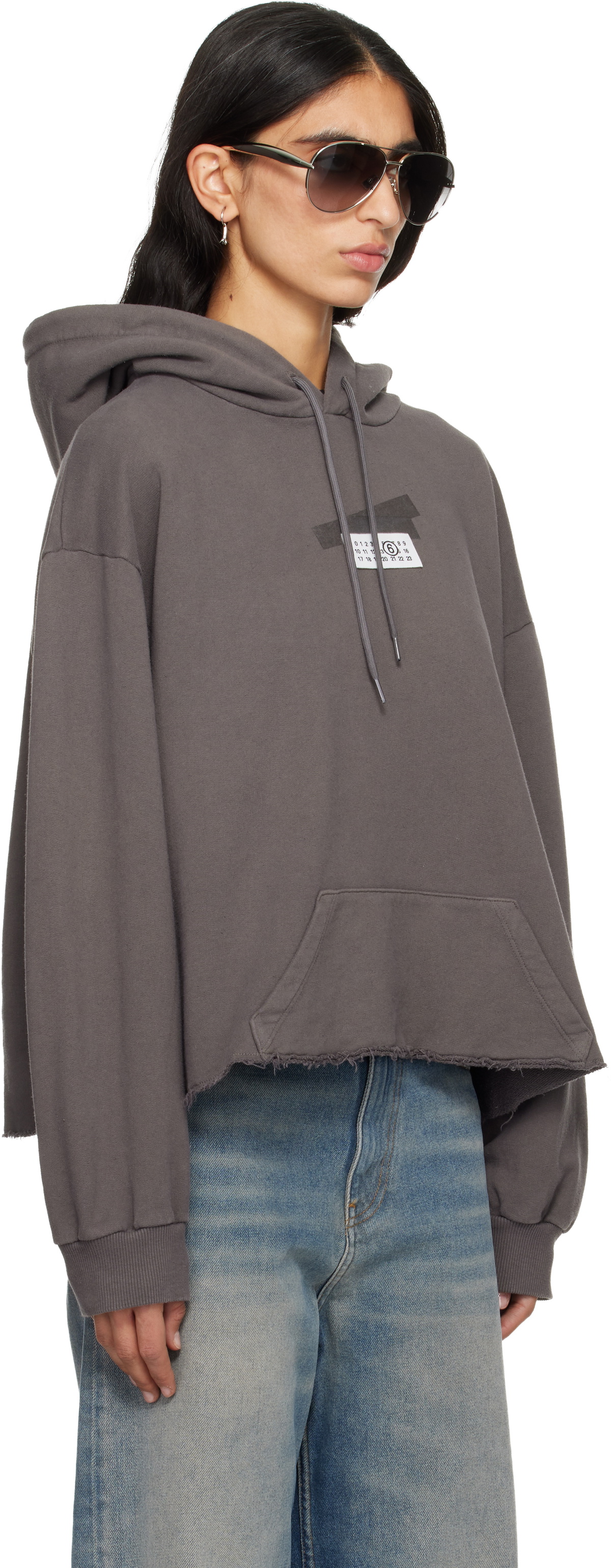 MM6 Maison Margiela Taupe Relaxed Hoodie MM6 Maison Margiela