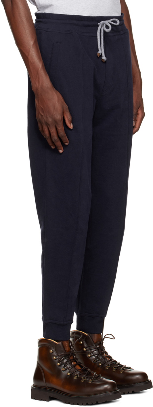 Brunello Cucinelli Navy Drawstring Lounge Pants Brunello Cucinelli