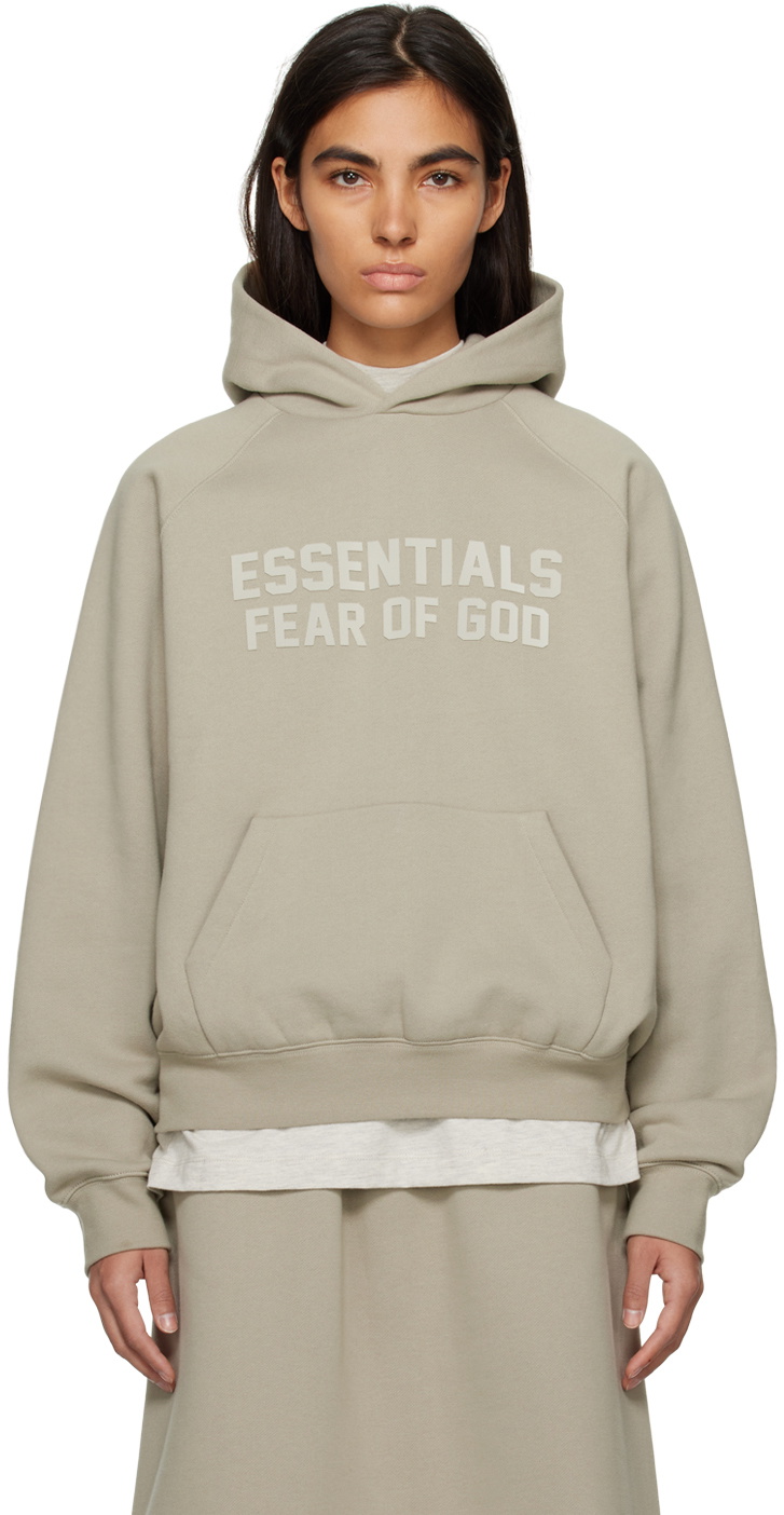 Fear of God ESSENTIALS Gray Raglan Hoodie Fear Of God Essentials