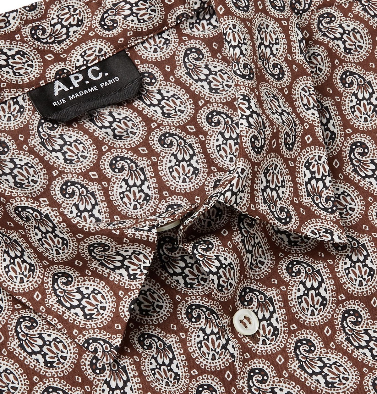 A.P.C. - Leandre Printed Cotton Shirt - Brown A.P.C.