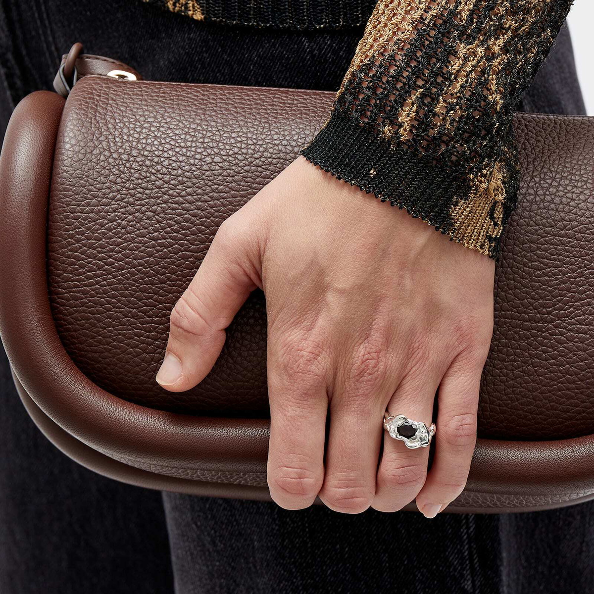 Simuero Women's Ola Ring in Silver/Quartz Simuero