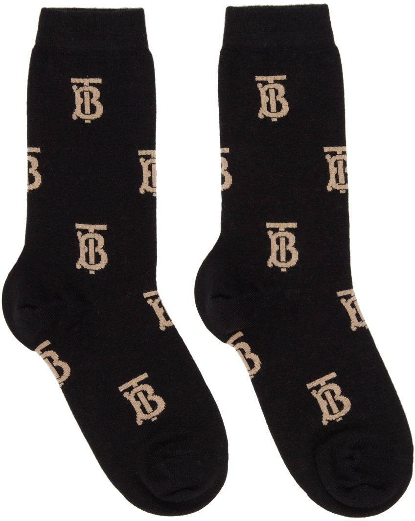 Burberry Black Monogram Motif Socks Burberry