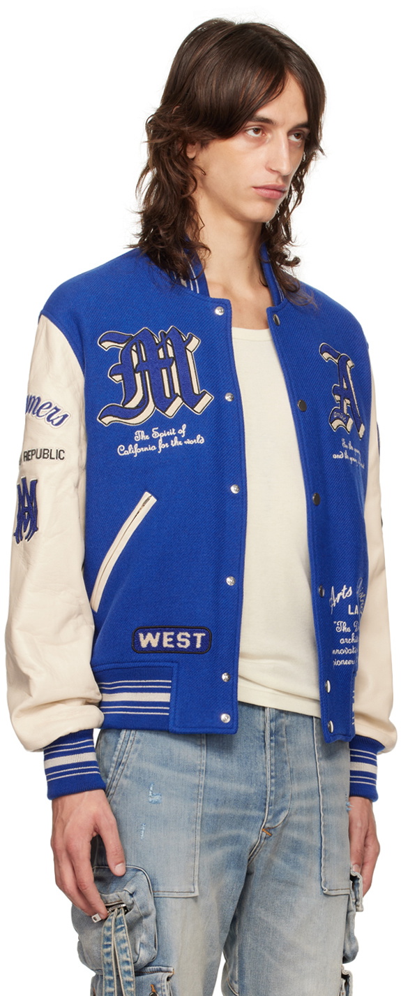 AMIRI Blue 'Dream Team' Bomber Jacket Amiri