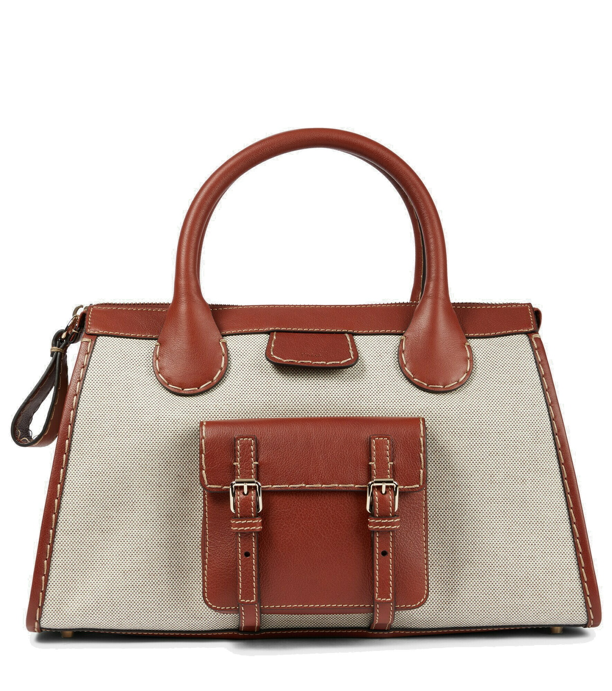 Chloe - Edith Medium canvas and leather tote Chloe