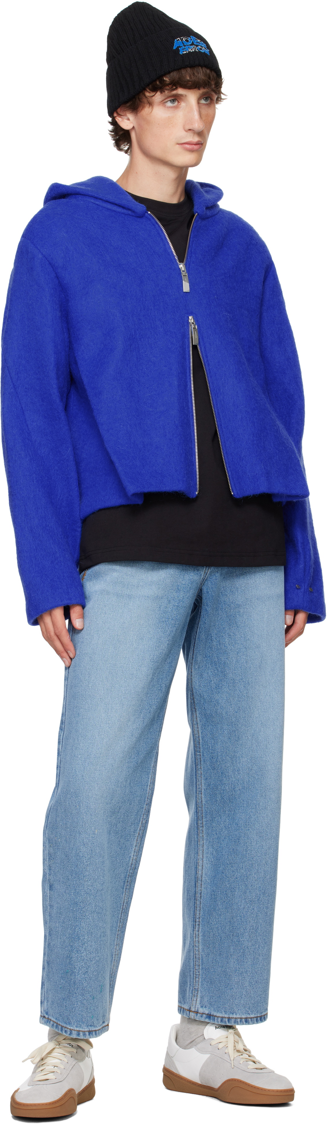 ADER error Blue Hooded Jacket ADER error