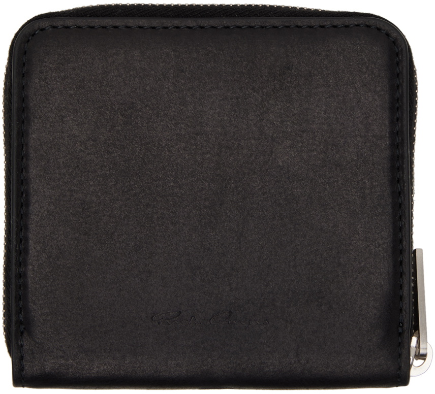 Rick Owens Black Zipped Wallet Rick Owens