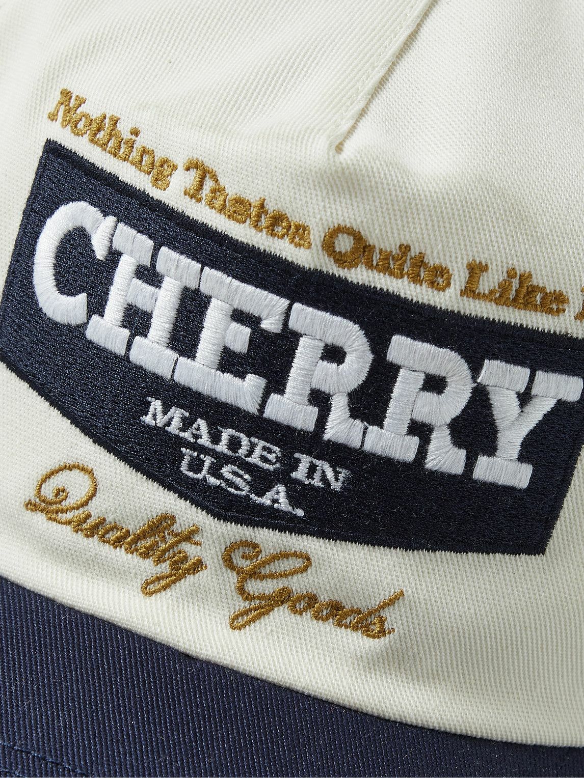 CHERRY LA - Logo-Embroidered Colour-Block Cotton-Twill Baseball Cap ...