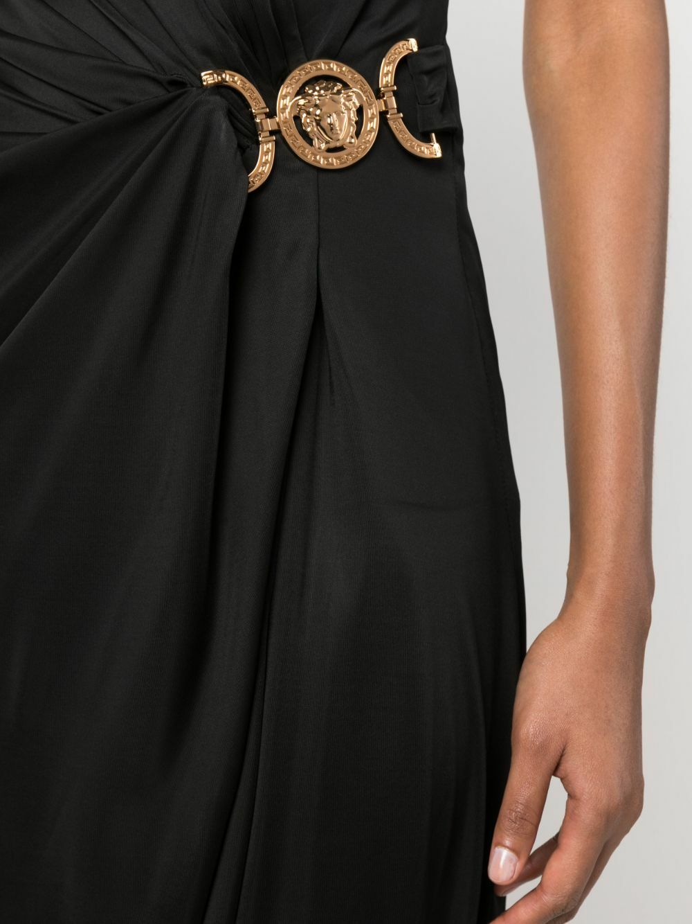 VERSACE - Short Jersey Draped Dress Versace
