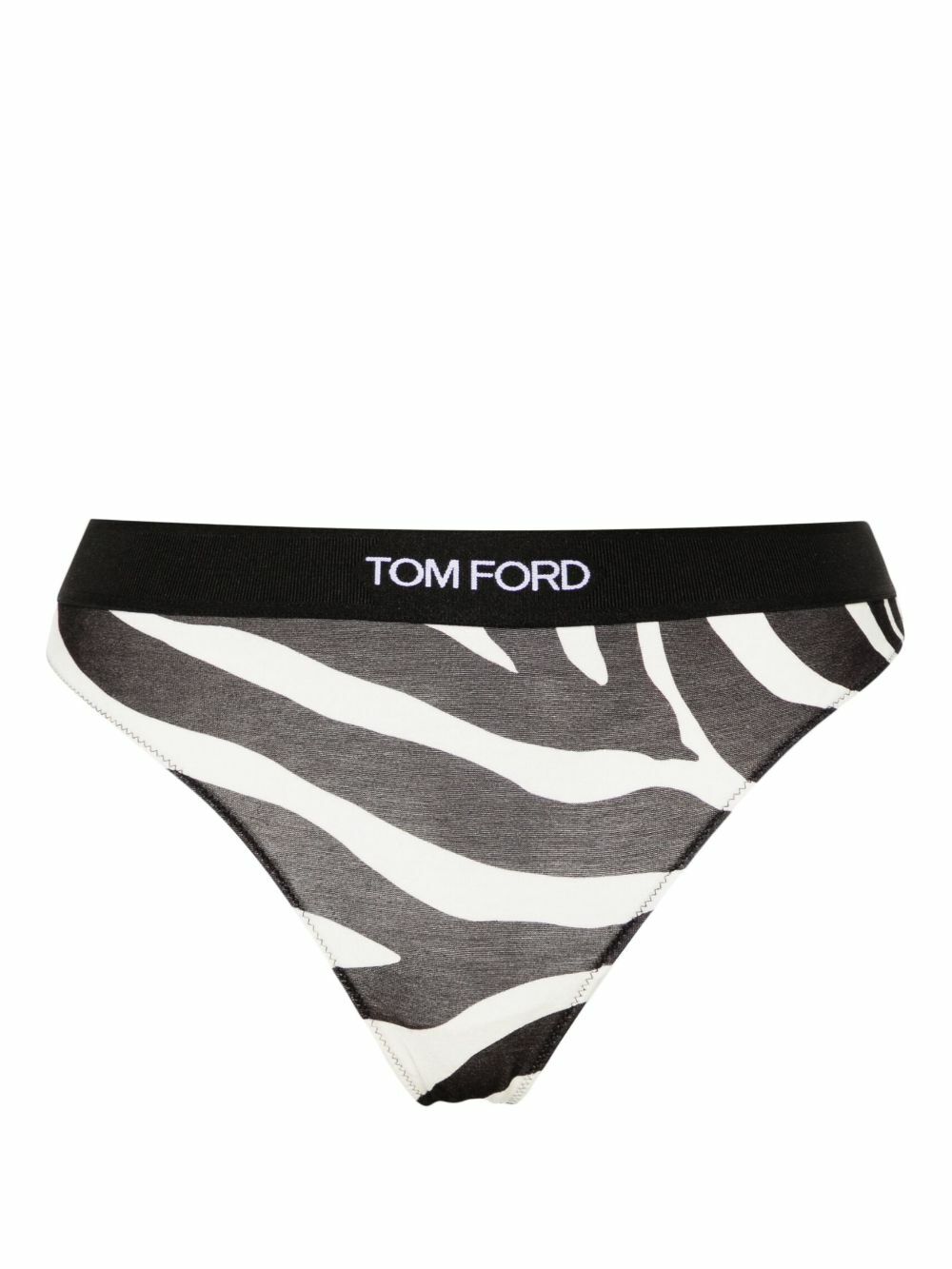TOM FORD Black And White Optical Zebra-Print Thong TOM FORD