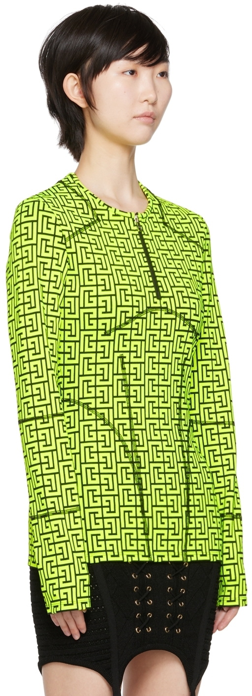 Balmain Yellow Monogram Sport Top Balmain