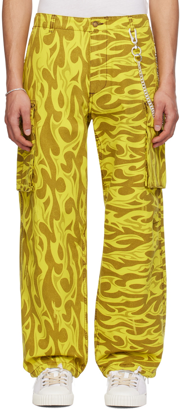 ERL Yellow Printed Cargo Pants ERL