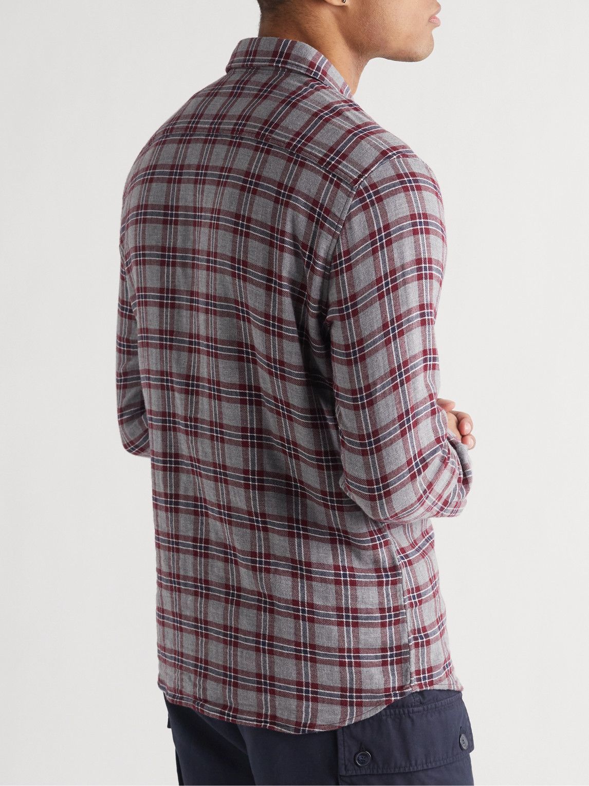 Faherty - Legend Reversible Checked Organic Cotton-Flannel Shirt - Red ...