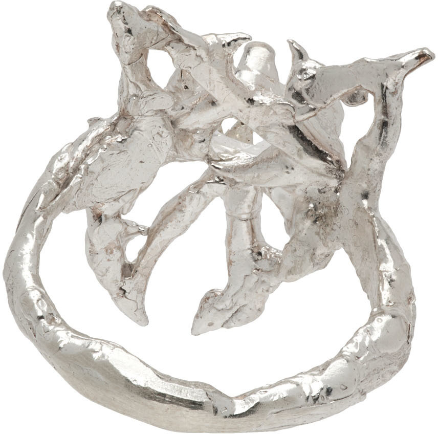 Harlot Hands SSENSE Exclusive Silver Spirit Ring Harlot Hands