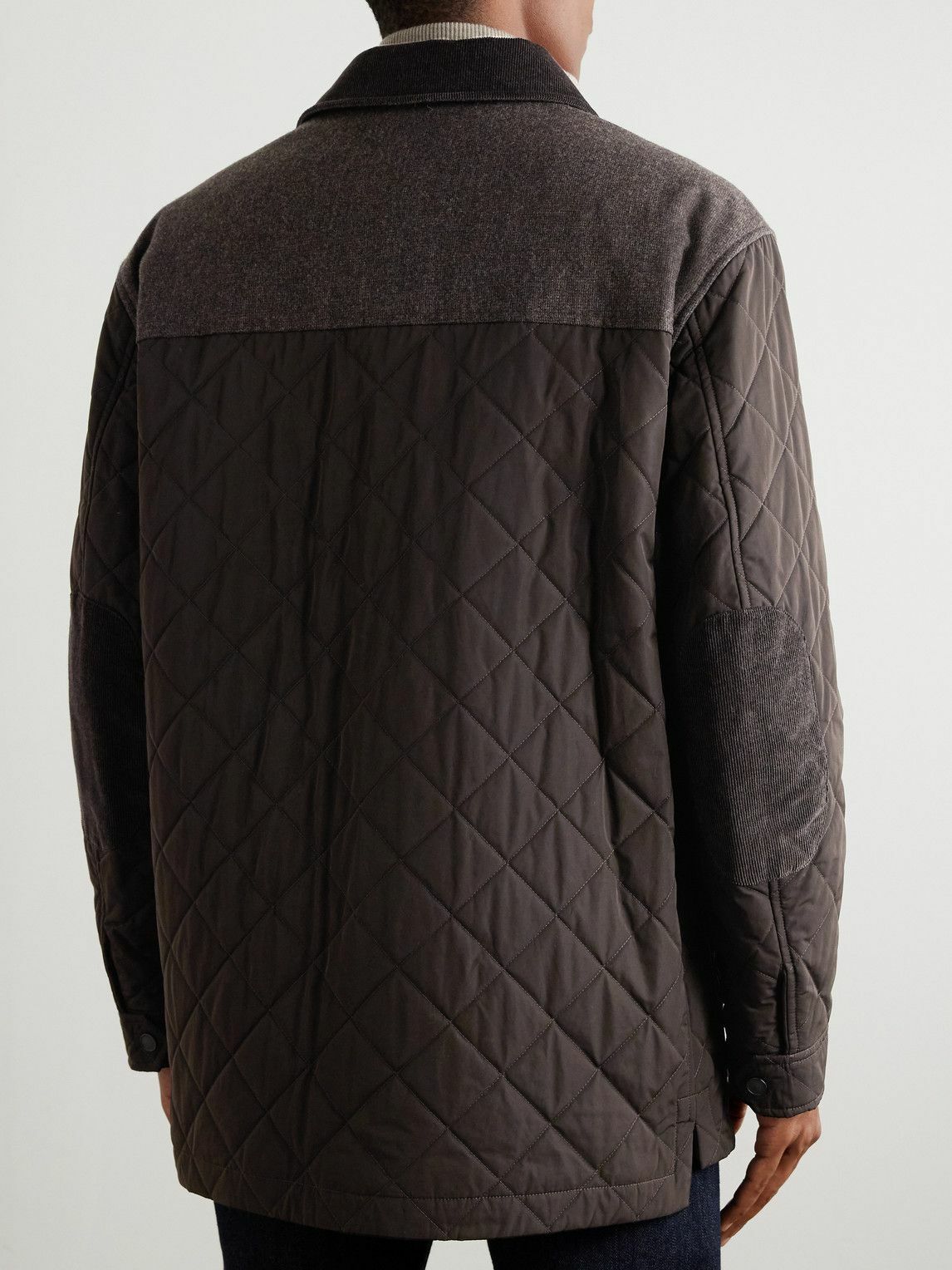 Purdey - Winchester Corduroy and Knit-Trimmed Quilted Padded Shell ...