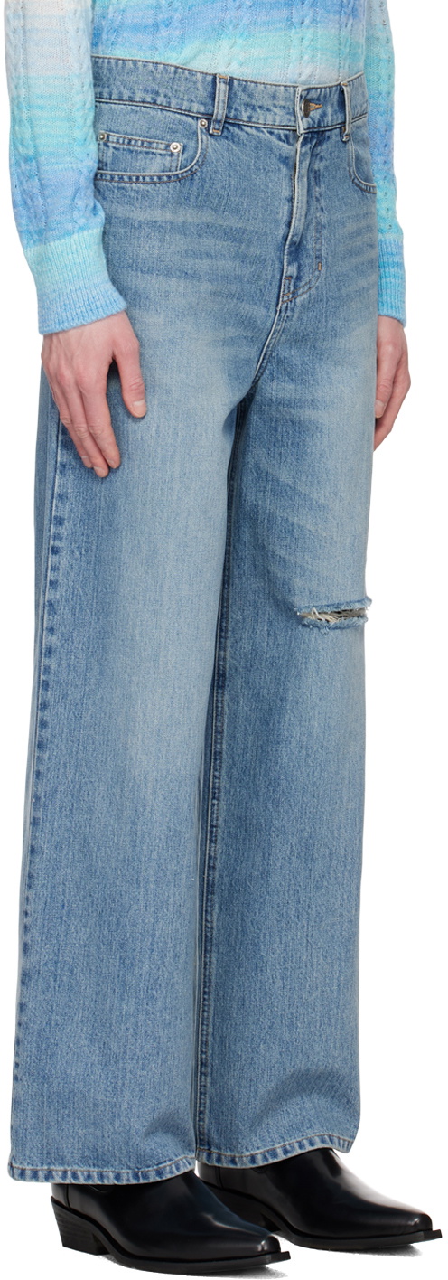 System Blue Distressed Jeans System