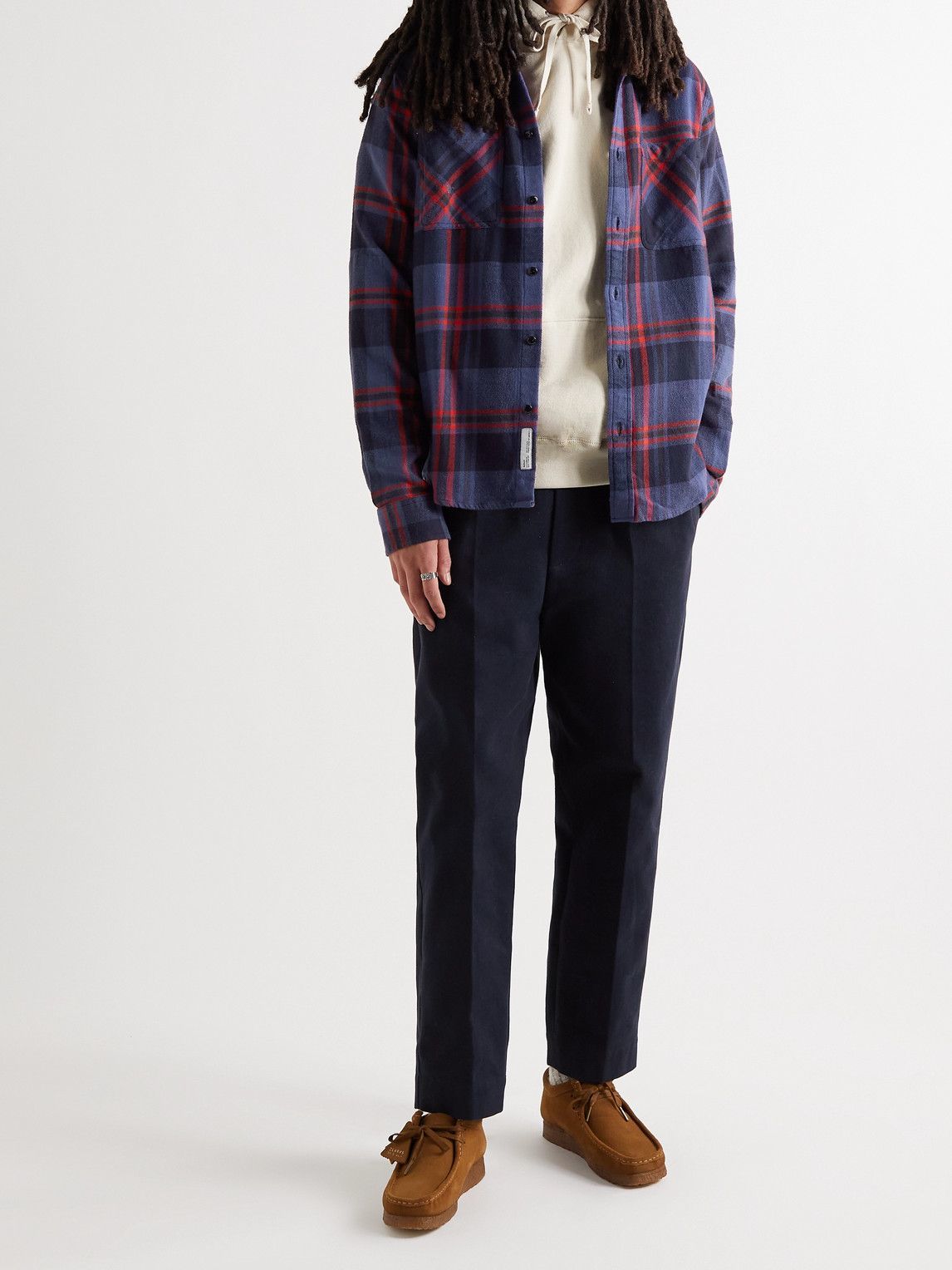 Adsum - Checked Cotton-Flannel Shirt - Blue Adsum