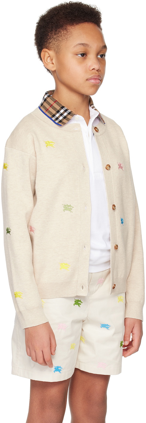 Burberry Kids Beige EKD Cardigan Burberry