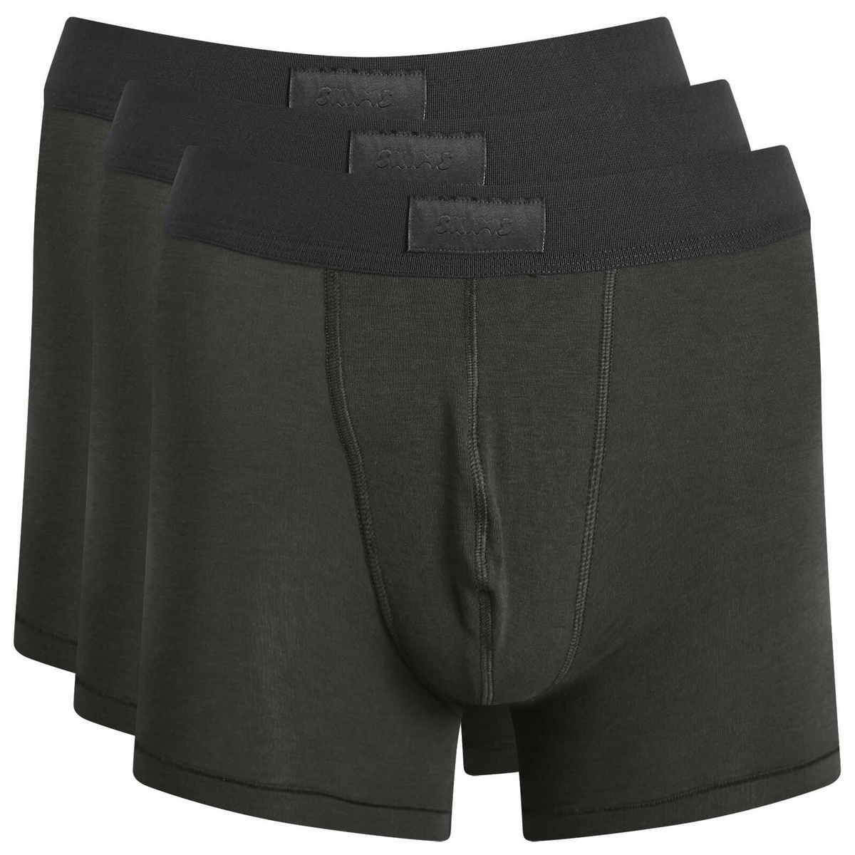 SKIMS Men's Cotton 3 Pack Boxer Brief 3 Inch in Onyx SKIMS