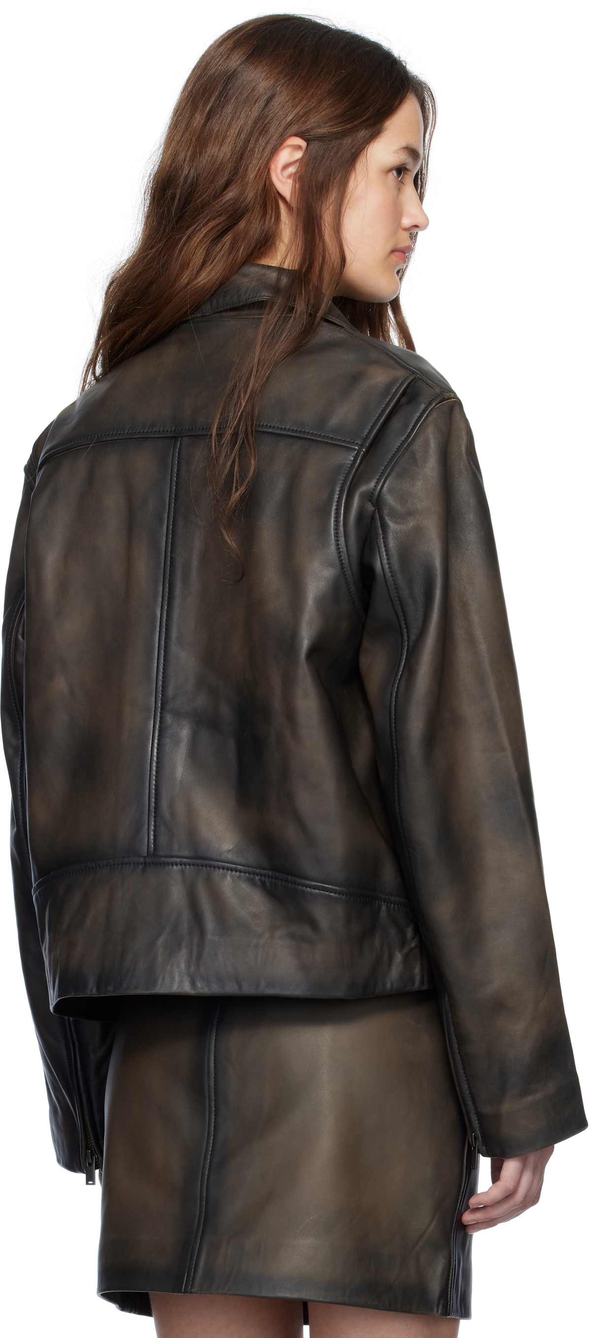 Holzweiler Brown Cia Leather Jacket Holzweiler
