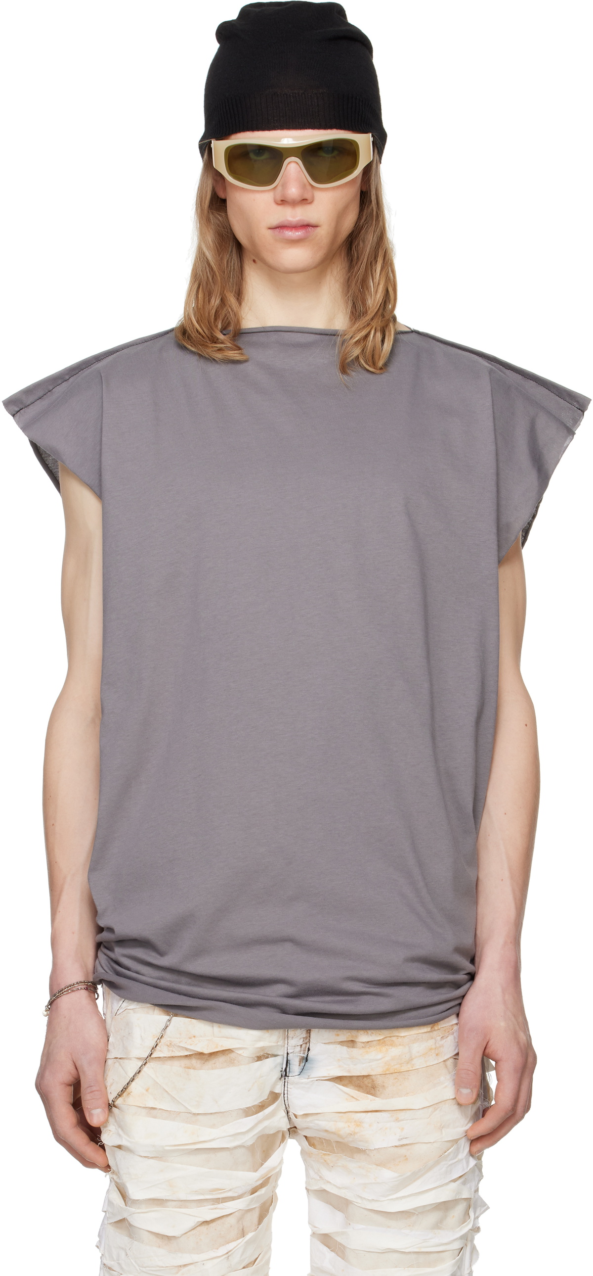 Swampgod Gray Cage Tank Top Swampgod
