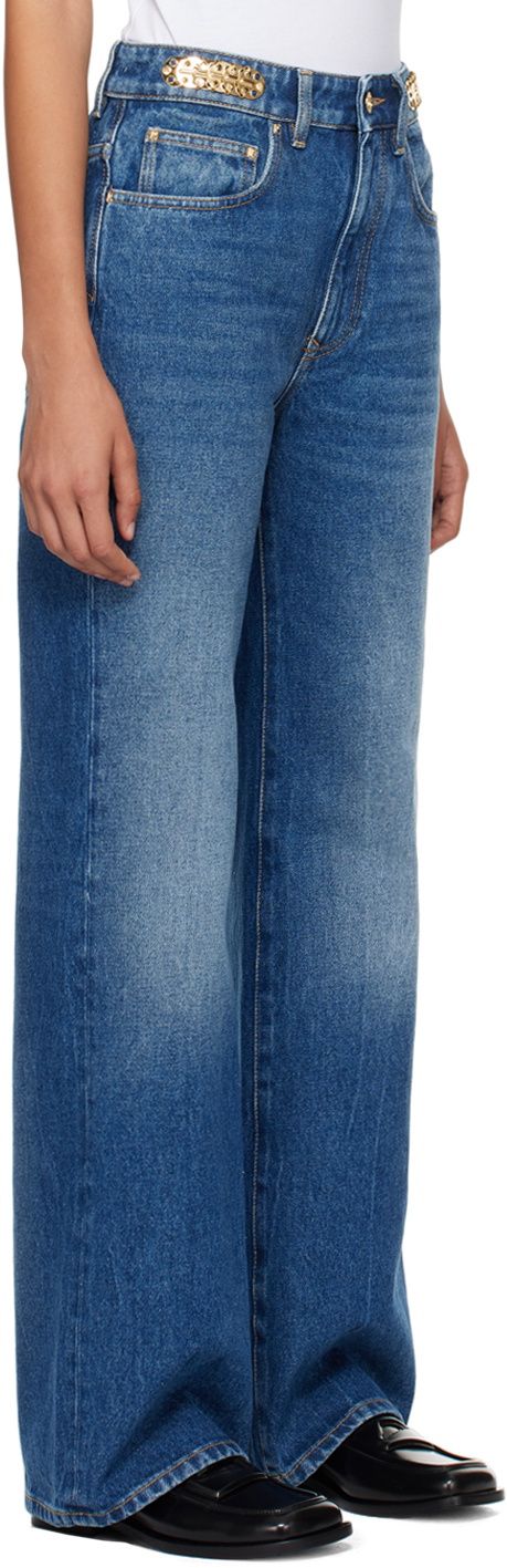 Rabanne Blue Baggy Jeans Paco Rabanne