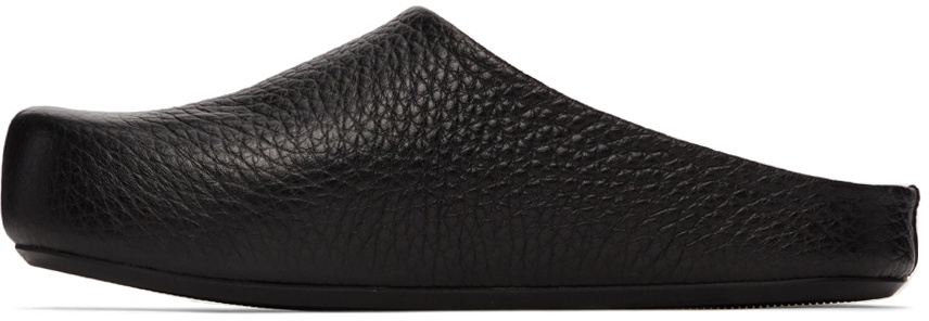 Marni Black Calfskin Fussbett Sabot Clogs Marni