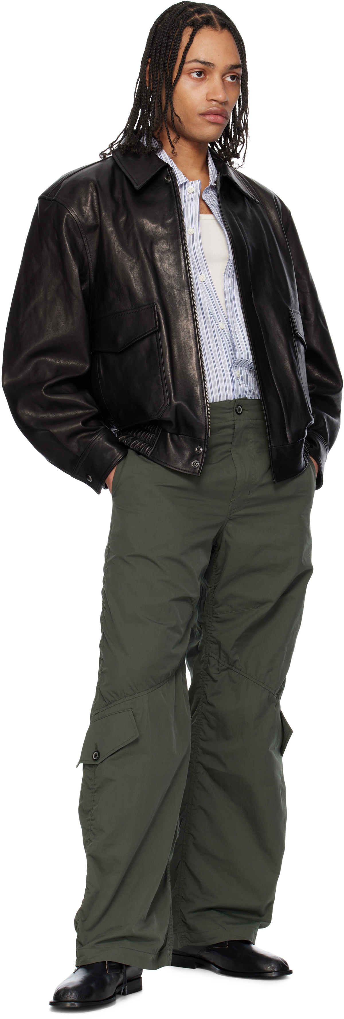 COOR Khaki Diagonal Flap Pocket Cargo Pants COOR