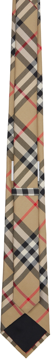 Burberry Beige Check Tie Burberry