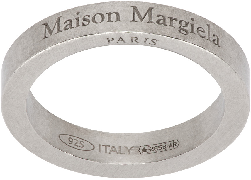 Maison Margiela Silver Logo Ring Maison Margiela