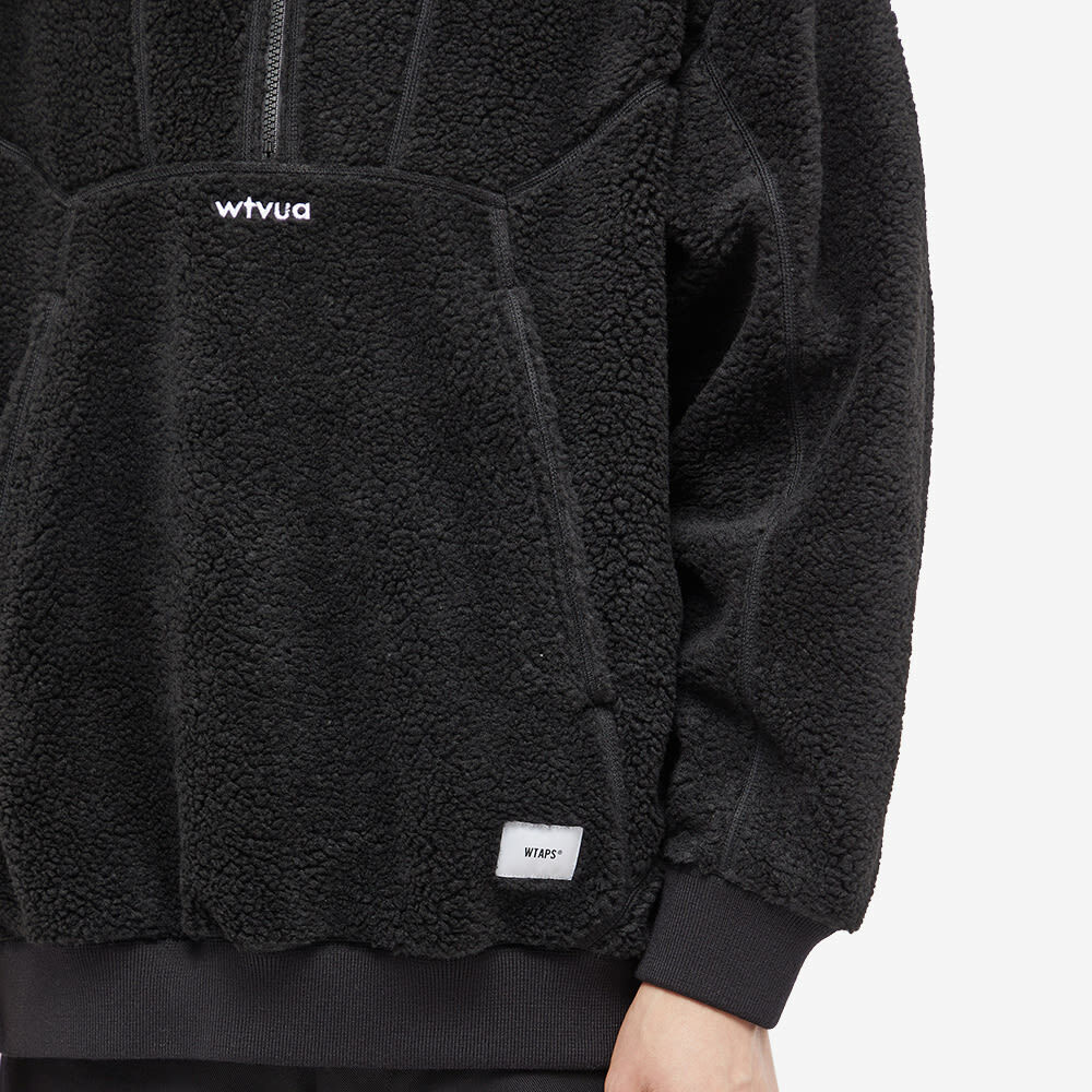 WTAPS Men's Mech Quarter Zip Fleece in Black WTAPS
