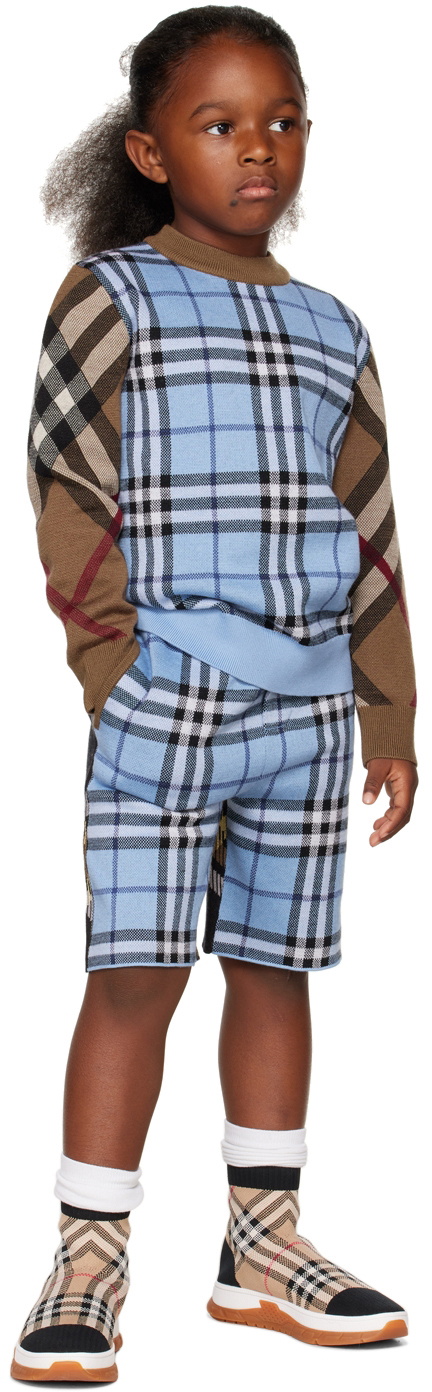 Burberry Kids Blue & Brown Milo Sweater Burberry