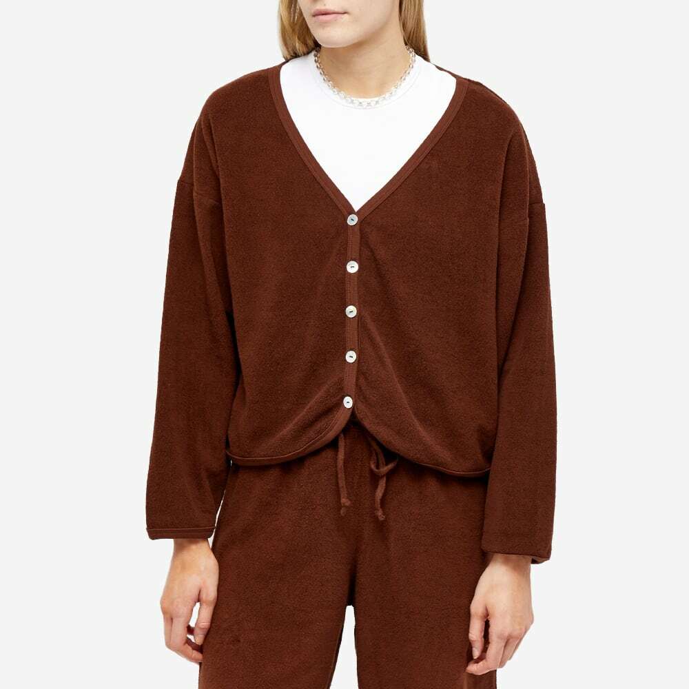 DONNI. Women's Brushed Terry Cardigan in Truffle DONNI.