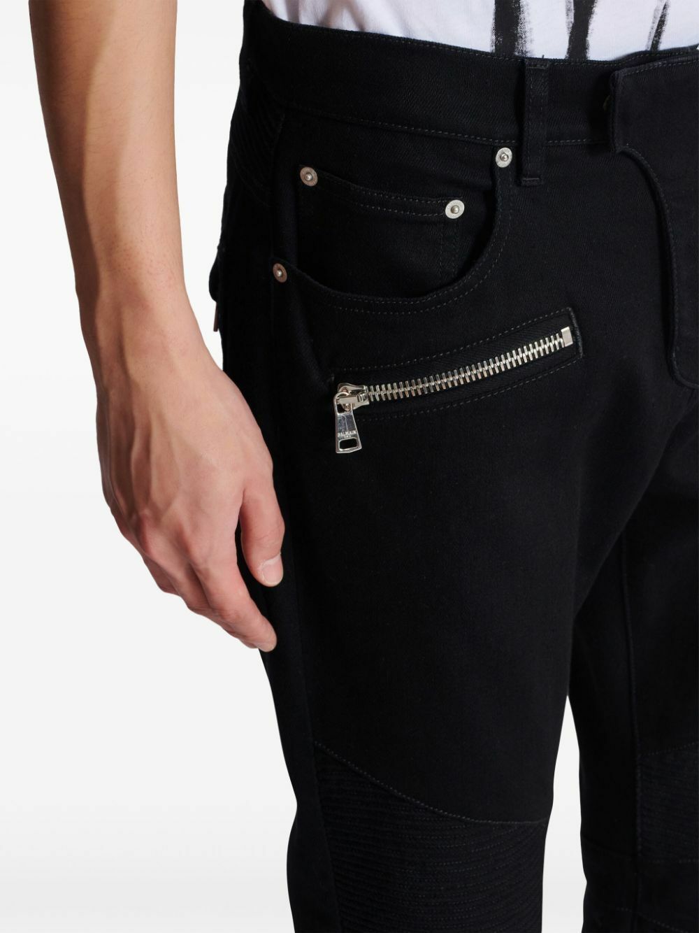 Balmain Slim-Fit Biker Jeans Balmain