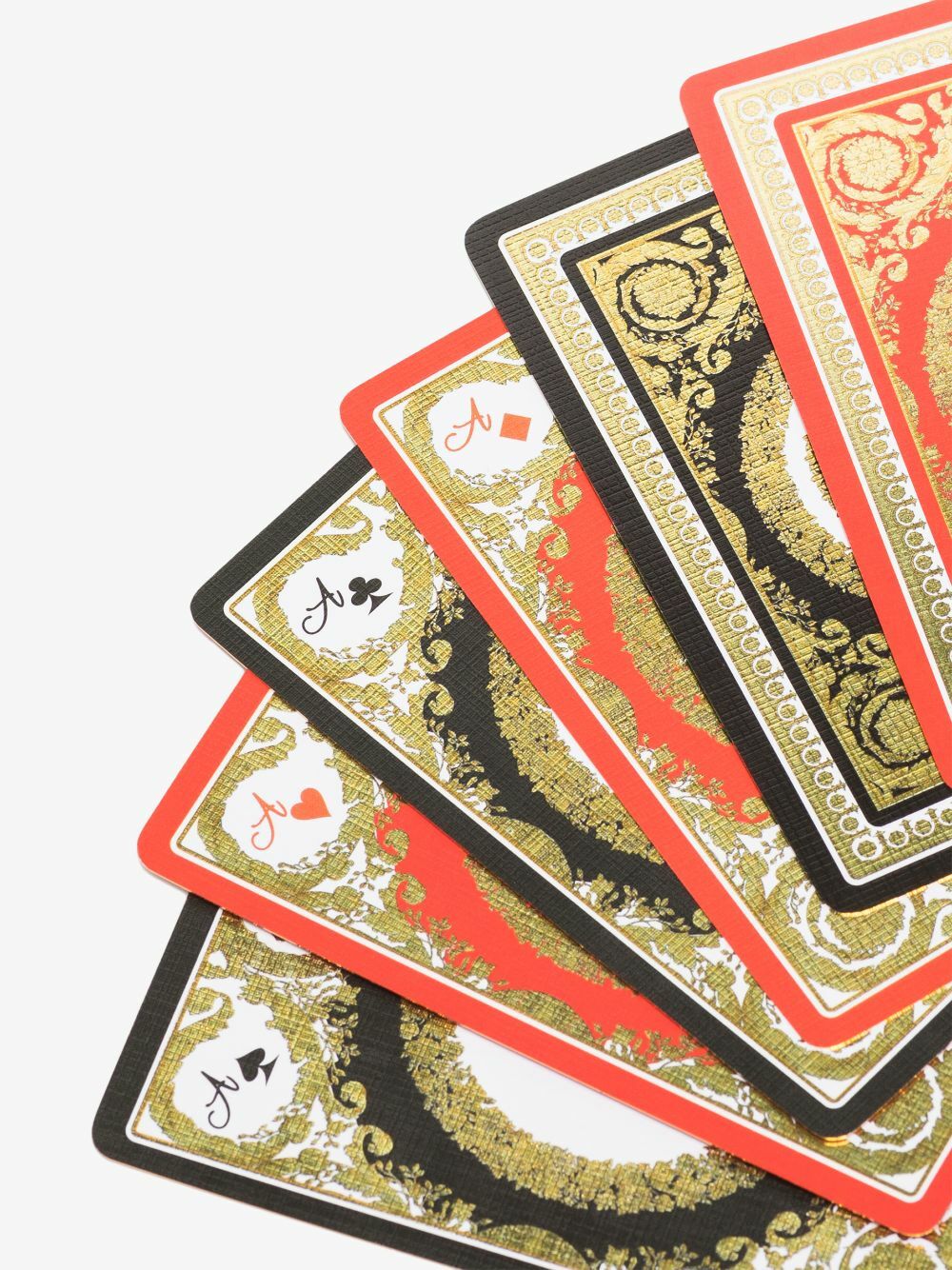 Versace Black And Red Playing Card Set Versace