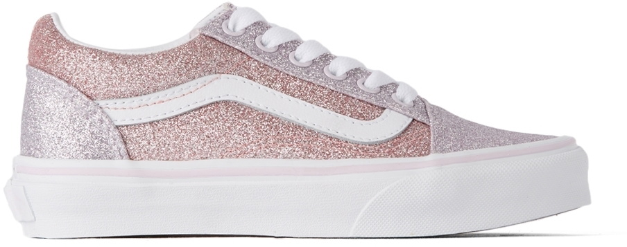 Vans Kids Pink Glitter Old Skool Little Kids Sneakers Vans