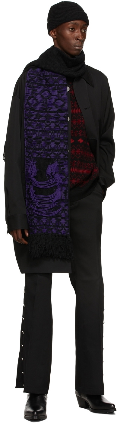 Yuki Hashimoto Black & Red Cashmere Warehouse Sweater Yuki Hashimoto