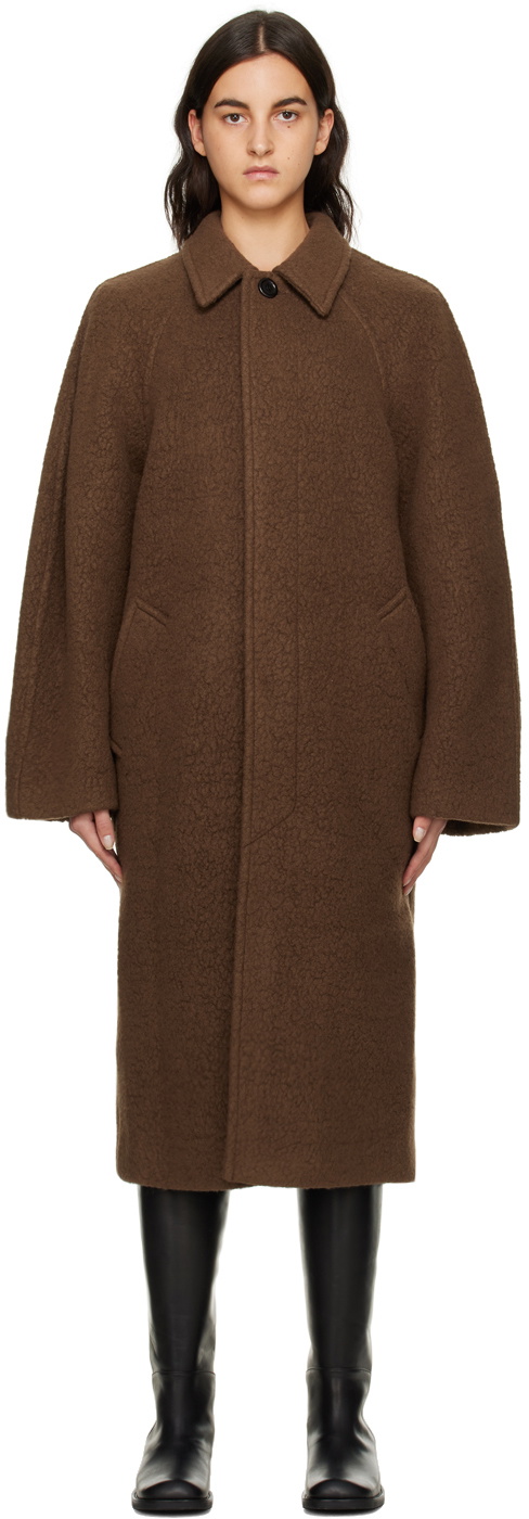 AMOMENTO Brown Raglan Coat AMOMENTO