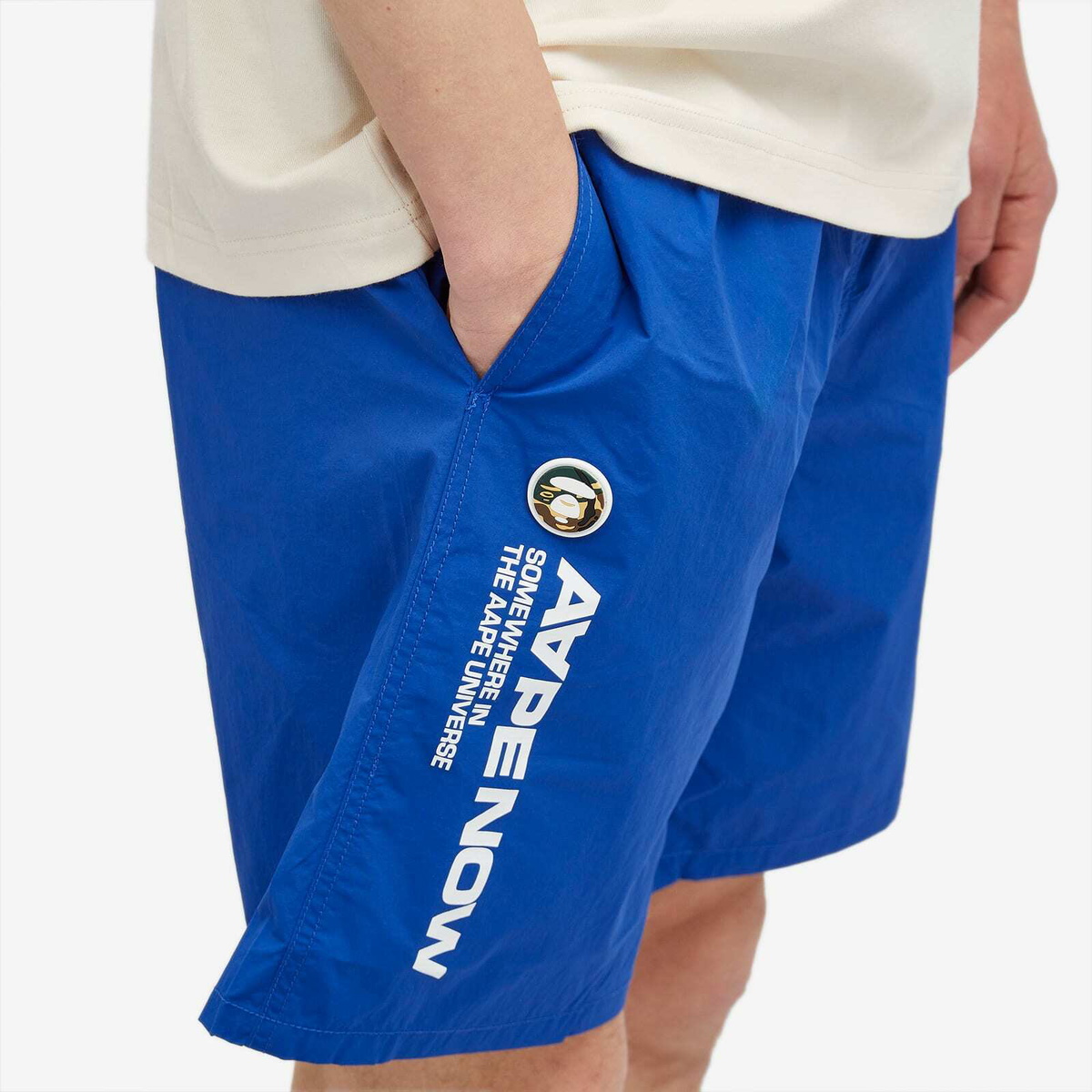 Men's AAPE Nylon Short in Dark Blue AAPE by A Bathing Ape