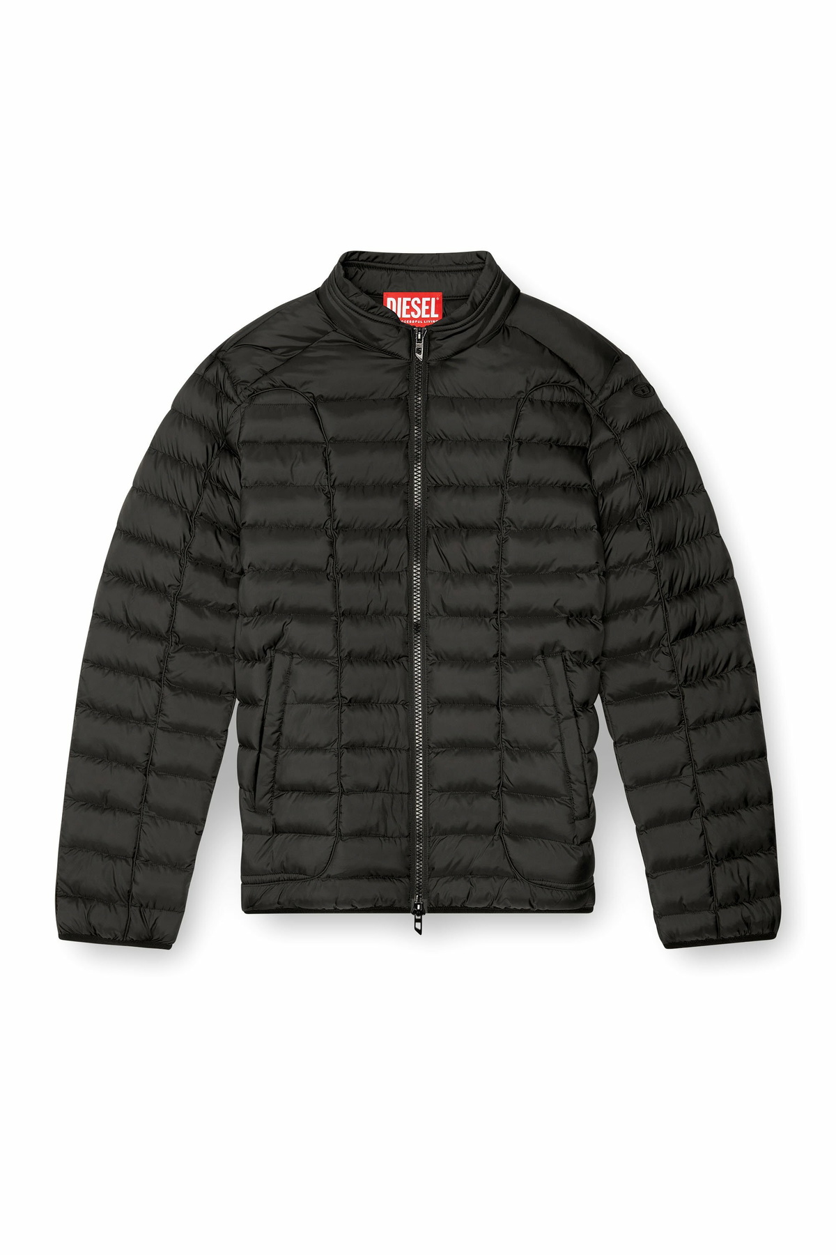 Diesel Puffer jacket in light nylon - Winter Jackets Mens in Black Diesel