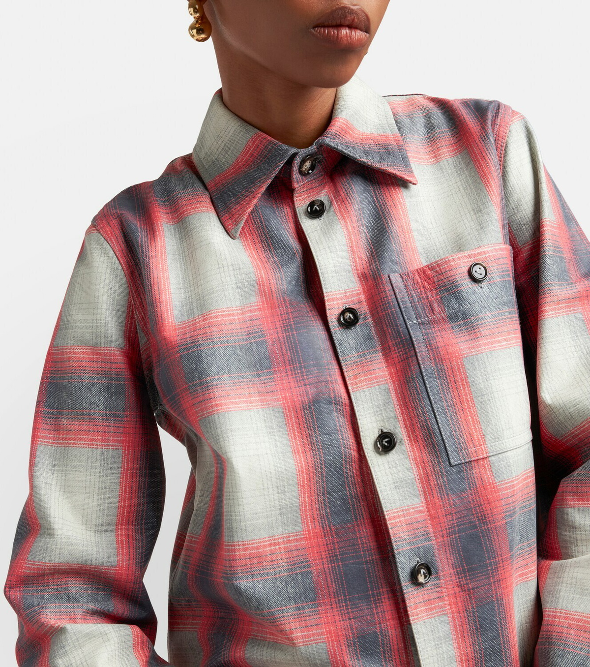 Bottega Veneta Trompe l'œil leather shirt jacket Bottega Veneta Bottega Veneta Trompe l'œil leather shirt jacket Bottega Veneta
