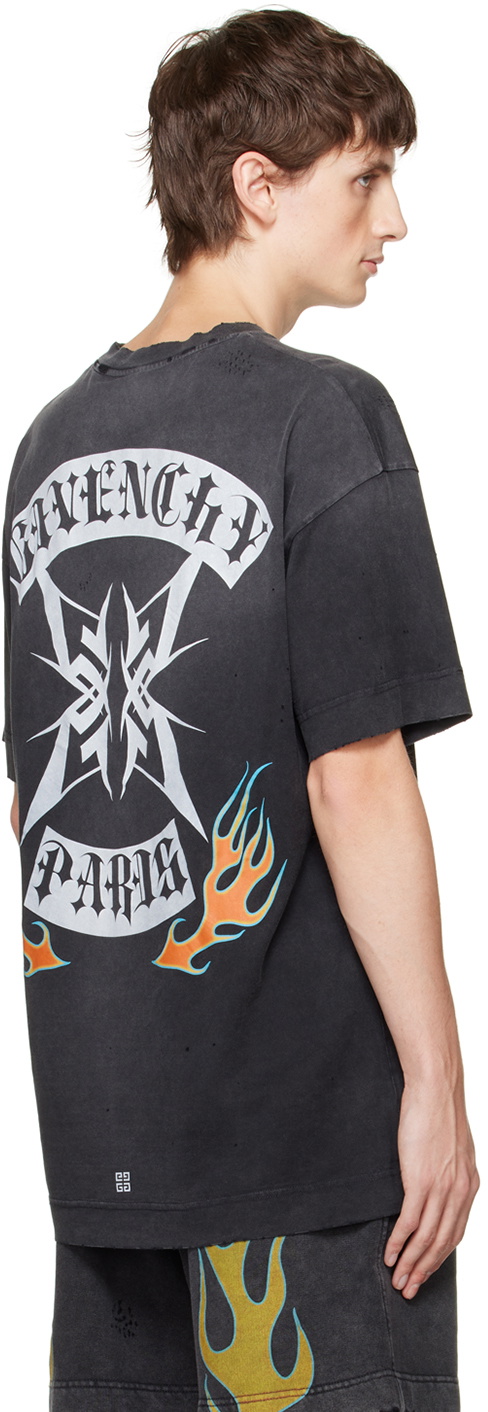 Givenchy Black Distressed T-Shirt Givenchy