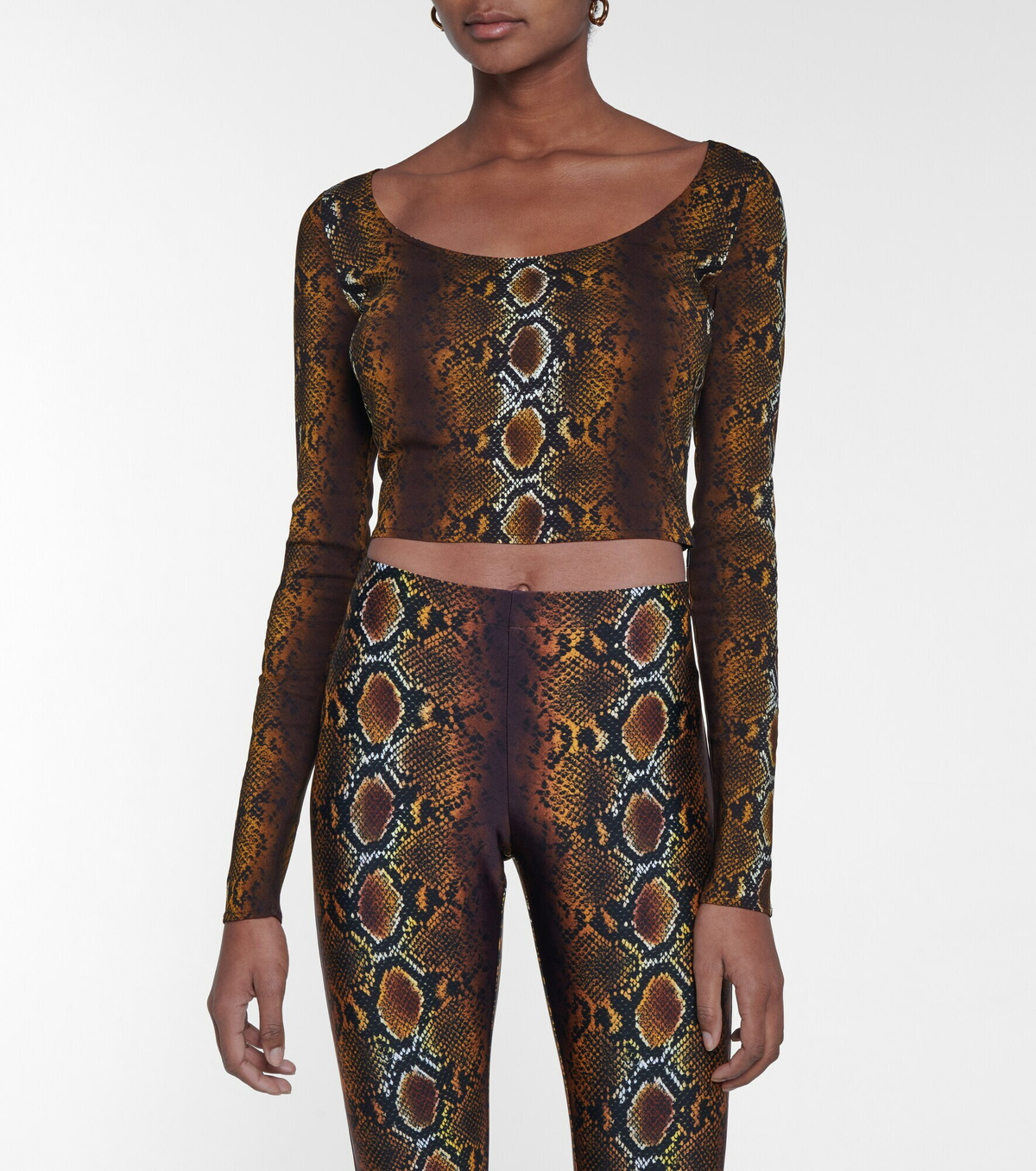 Versace - Snake-print crop top Versace