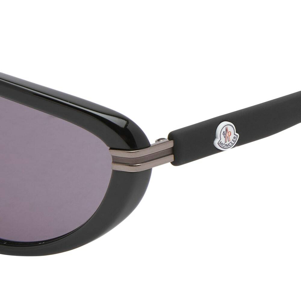 Moncler Eyewear Men's Vitesse Sunglasses in Shiny Black/Smoke Moncler