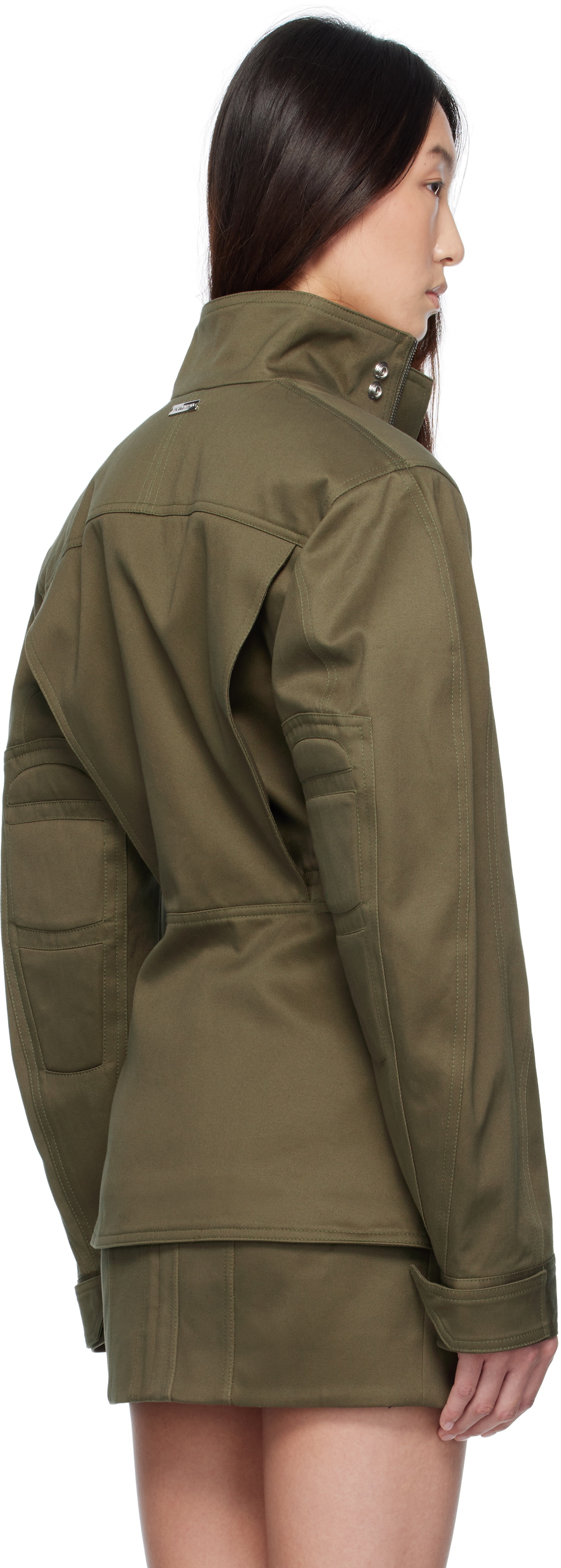 Mugler Khaki Cargo Jacket Mugler